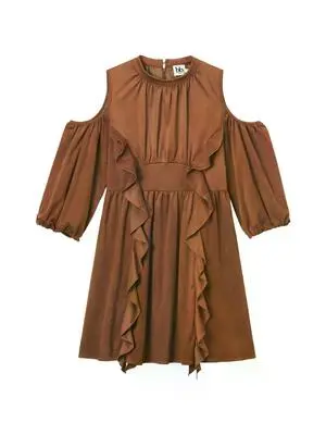 B+AB Ruffled Off-shoulder Mini Dress