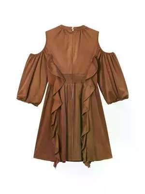 B+AB Ruffled Off-shoulder Mini Dress
