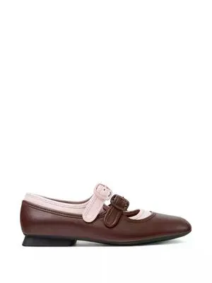 Camper Casi Myra Double-strap Ballet Flats Brown