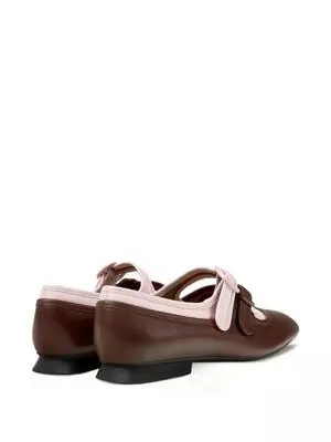 Camper Casi Myra Double-strap Ballet Flats - Brown