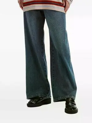 B+AB Patch-pocket Wide-leg Jeans - Blue