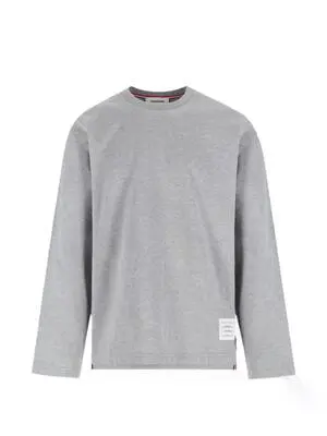 Thom Browne Rwb Stripe Long-sleeve T-shirt - Grey