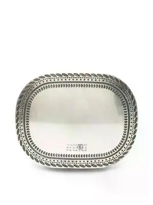MAISON MARGIELA Engraved Buckle-motif Brooch - Silver