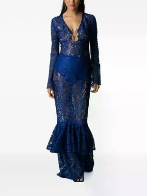 MIAU BY CLARA ROTESCU Ishtar Long-sleeve Maxi Dress