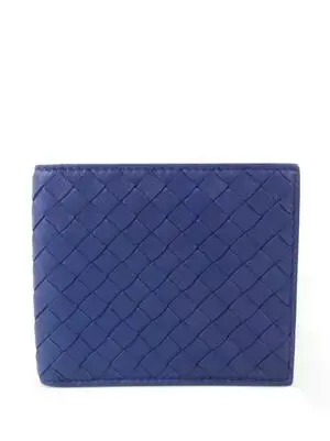 Bottega Veneta Intrecciato Bifold Wallet - Blue