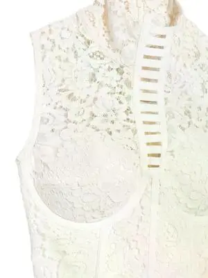 MITILIANE COUTURE Lace-panelled Corset Top