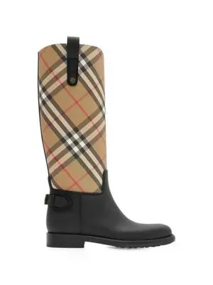 Burberry Check Cavalier Outdoor Boots - Neutrals