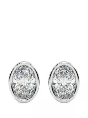 Diamond Essentials Diamond Bezel Earrings Silver