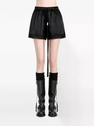 ANN DEMEULEMEESTER Anda Lace-trim Silk Shorts