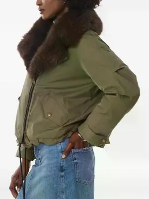GIOVANNI PARIS Erin Faux-fur Collar Jacket - Green
