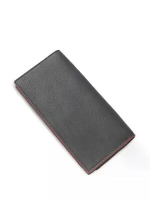 CERRUTI 1881 Grained Leather Long Wallet - Blue