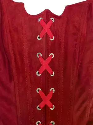 MITILIANE COUTURE Lace-up Suede Corset