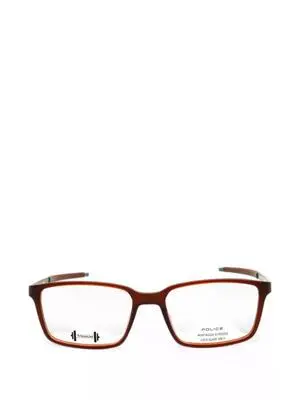 POLICE Rectangle-frame Glasses - Red