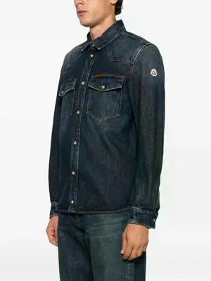 Moncler Stone-wash Denim Shirt
