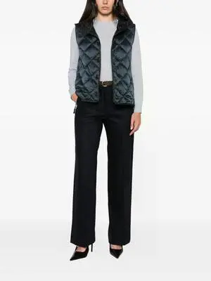 Max Mara Quilted Hooded Gilet - Blue