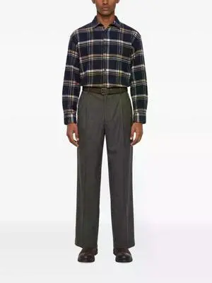 DARKPARK Davide Pleated Pied De Poule Trousers