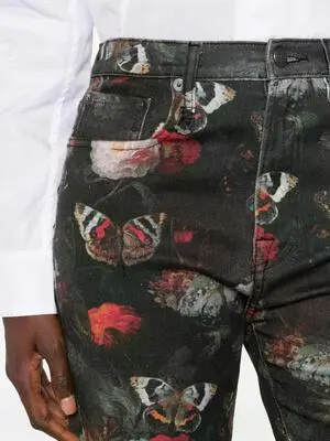 R13 Jane Butterfly-print Jeans