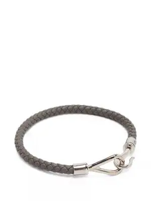 Hermès Jumbo H Braided Leather Bracelet