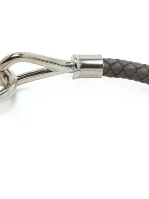 Hermès Jumbo H Braided Leather Bracelet