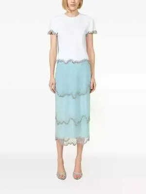 Costarellos Mirella Crystal-embellished Midi Skirt