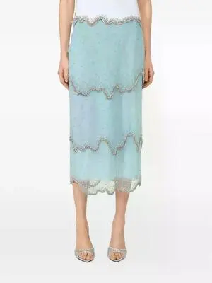 Costarellos Mirella Crystal-embellished Midi Skirt