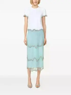 Costarellos Mirella Crystal-embellished Midi Skirt - Blue