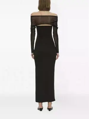 Christopher Esber Orbit Ruched Ribbed Maxi Dress