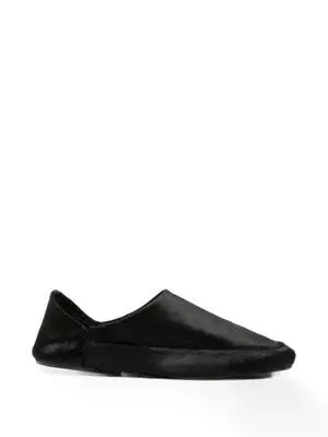 JUDE Floor Pony Hair Slippers - Black