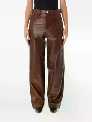 RÓHE Leather Straight-leg Trousers