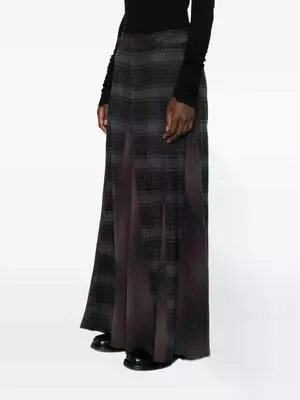 Our Legacy Rebel Check Maxi Skirt - Purple