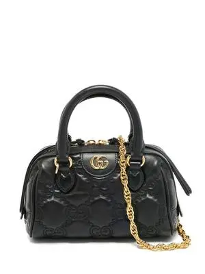 Gucci Gg Matelassé Quilted Mini Tote Bag - Black