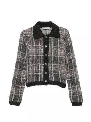 Our Legacy Mazzy Check-pattern Cardigan - Grey