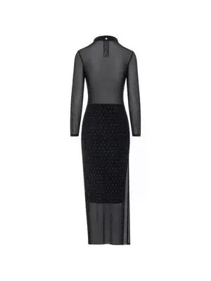 Liu Jo Long Tulle Dress With Rhinestones