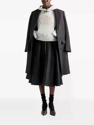 Prada Single-breasted Double Wool Coat