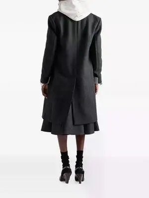 Prada Single-breasted Double Wool Coat