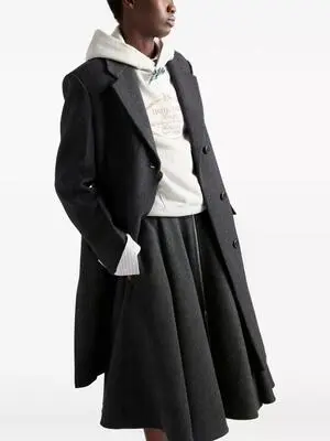 Prada Single-breasted Double Wool Coat