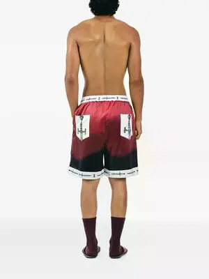 LUGO LUGO La Señal Logo-print Shorts - Red