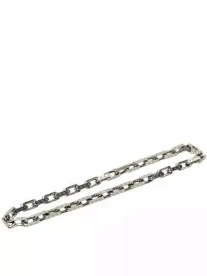 LOUIS VUITTON 2024 Stainless Steel Monogram Chain Link Necklace Costume Necklace - Silver