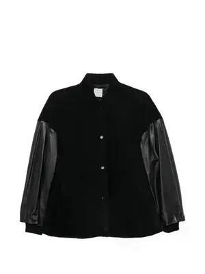 TOTEME Leather-sleeve Bomber Jacket