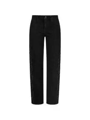 OW Lace-panel Straight-leg Jeans