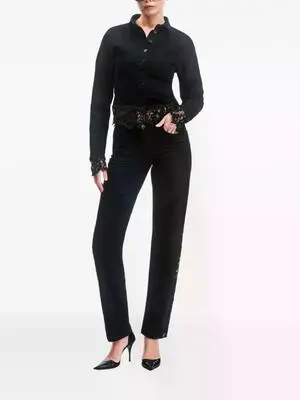 OW Lace-panel Straight-leg Jeans
