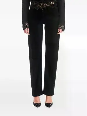 OW Lace-panel Straight-leg Jeans