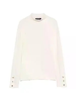 Fabiana Filippi Buttoned-cuff Roll-neck T-shirt