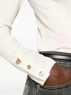 Fabiana Filippi Buttoned-cuff Roll-neck T-shirt