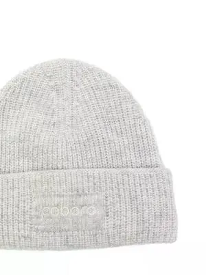 Iceberg Logo-patch Ribbed Beanie Hat