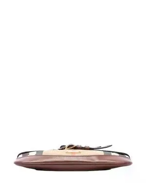 Burberry 2000-2017 House Check Canvas Bridle Peyton Crossbody Bag - Neutrals