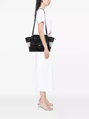 Burberry 2000-2017 Leather And Mega Check Canvas Harcourt Satchel