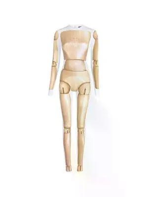 JEAN PAUL GAULTIER Wooden-body-print Jumpsuit