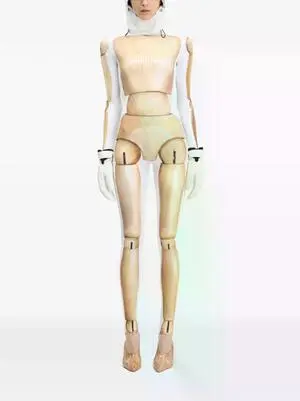 JEAN PAUL GAULTIER Wooden-body-print Jumpsuit