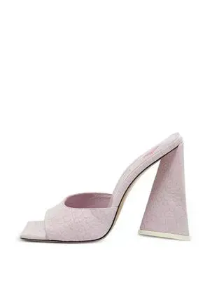 Attico Devon Croc-embossed Sandals
